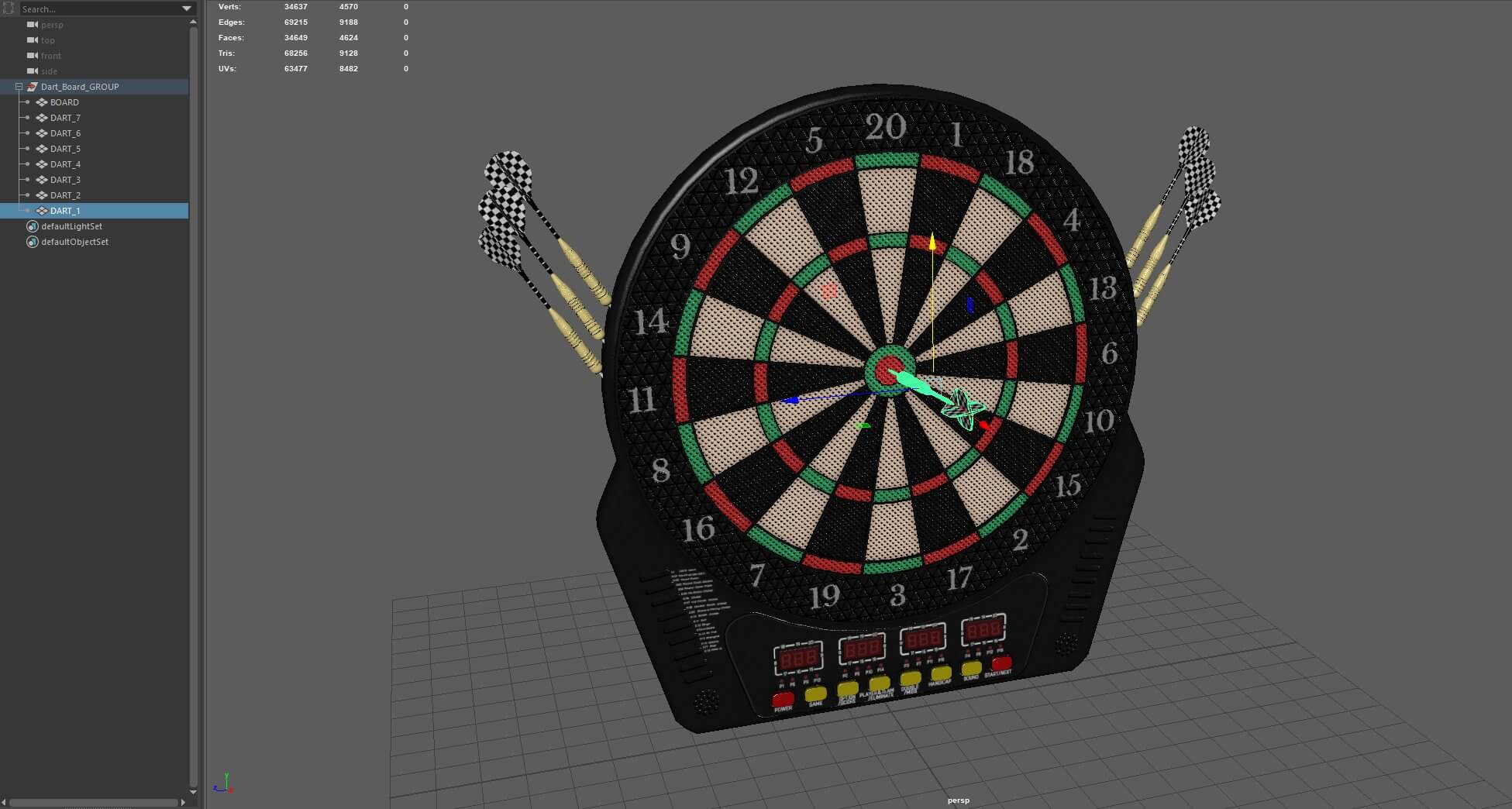 Dart Board - 3D Model by sanchiesp