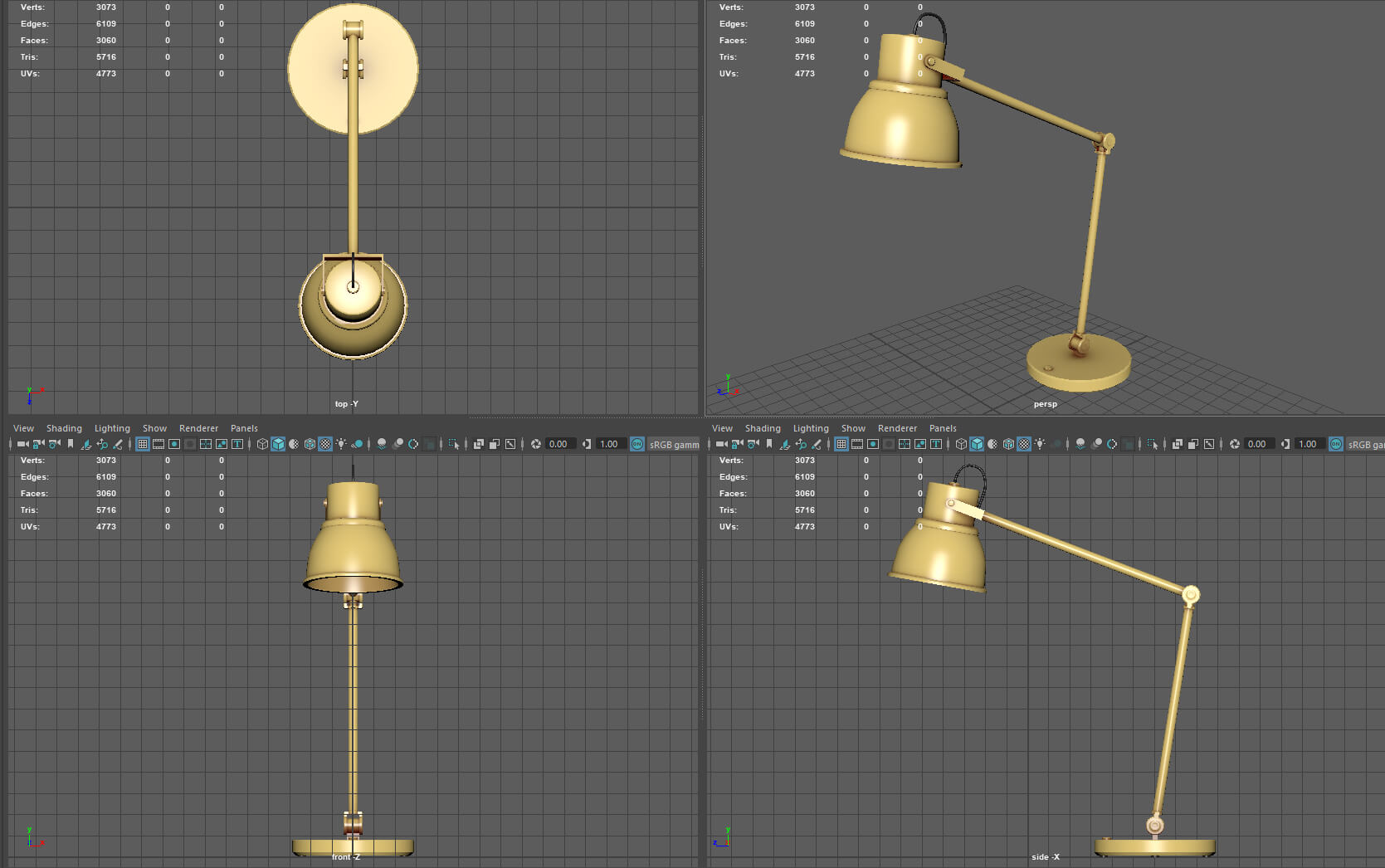 Classic Desk Lamp - 3D Model by sanchiesp