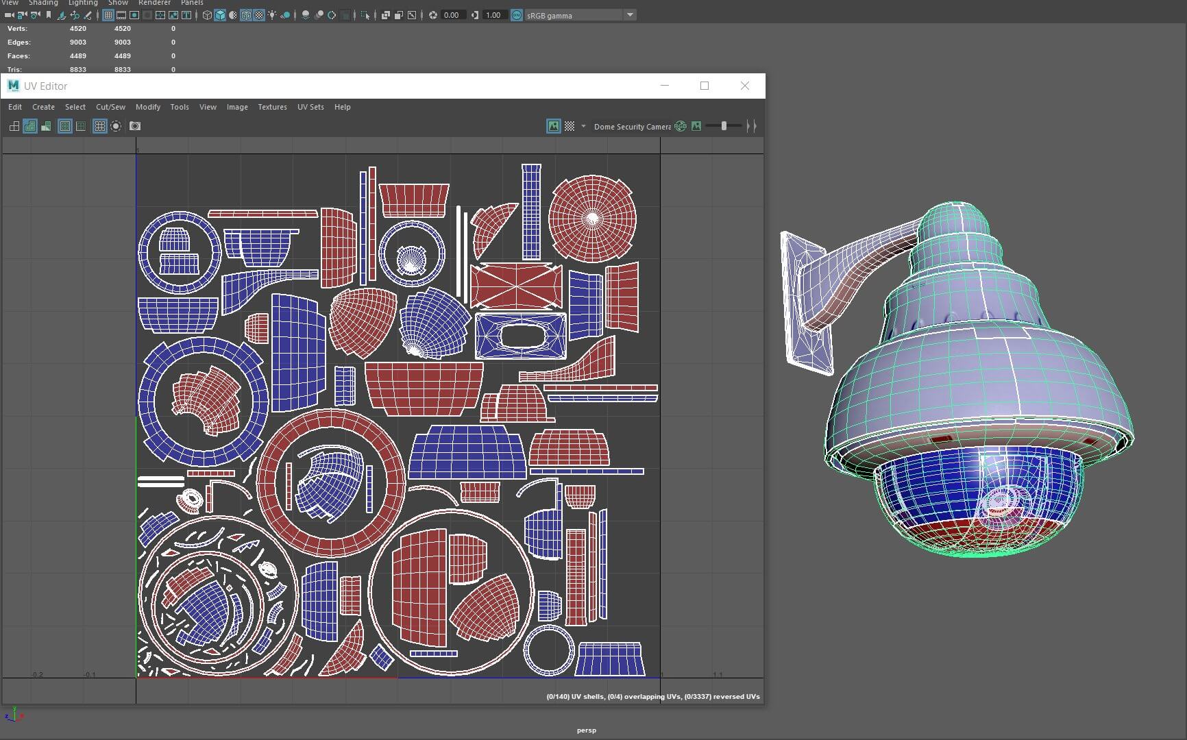 Dome Security Camera - 3D Model by sanchiesp