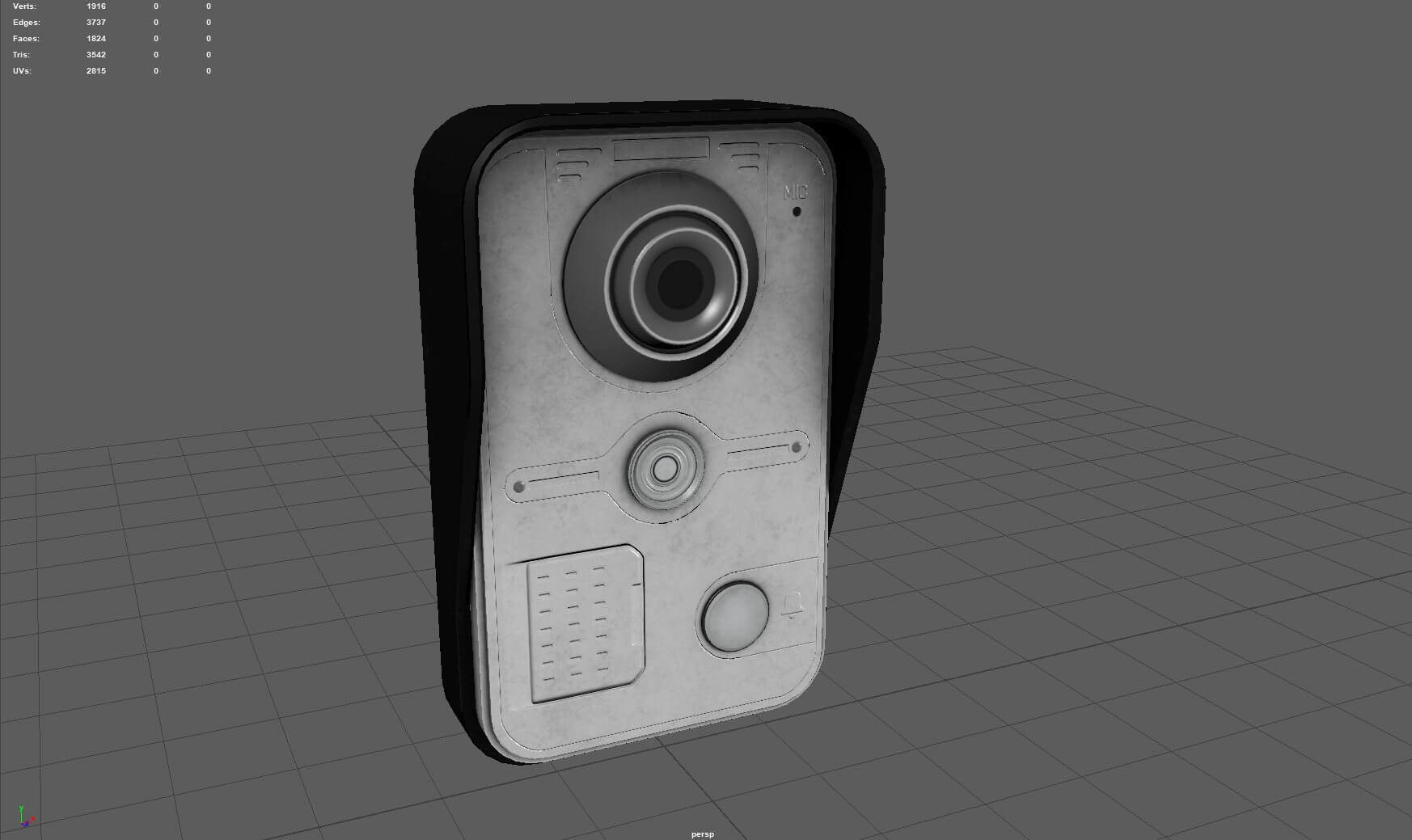 Door Intercom - 3D Model by sanchiesp