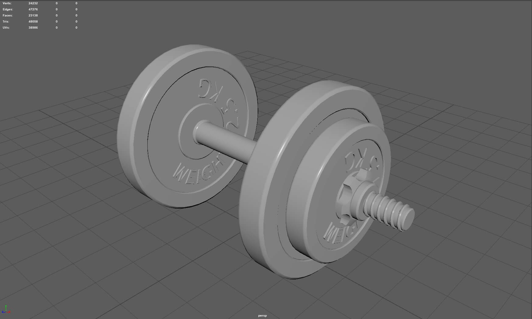 Dumbbell - 3D Model by sanchiesp
