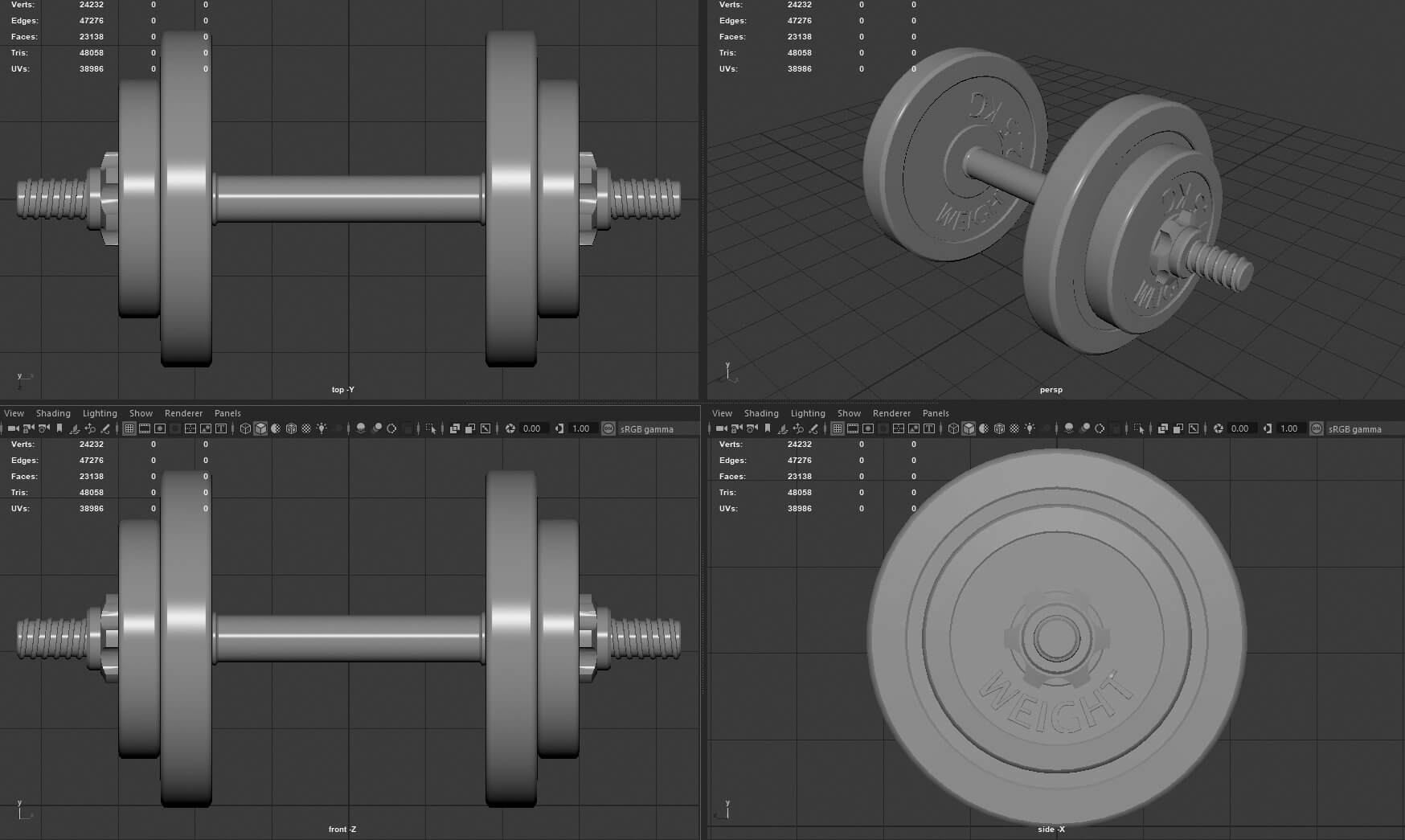 Dumbbell - 3D Model by sanchiesp