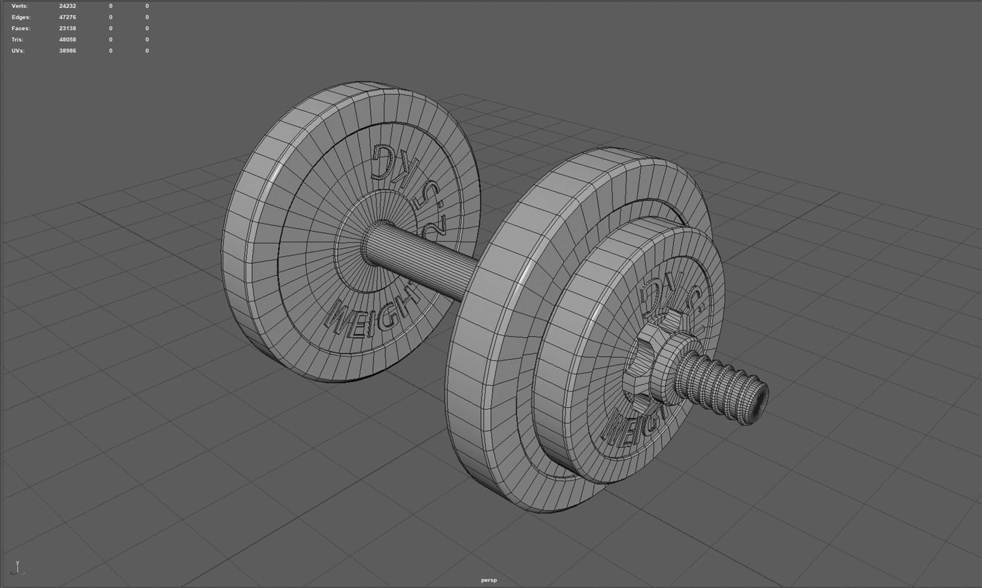 Dumbbell - 3D Model by sanchiesp