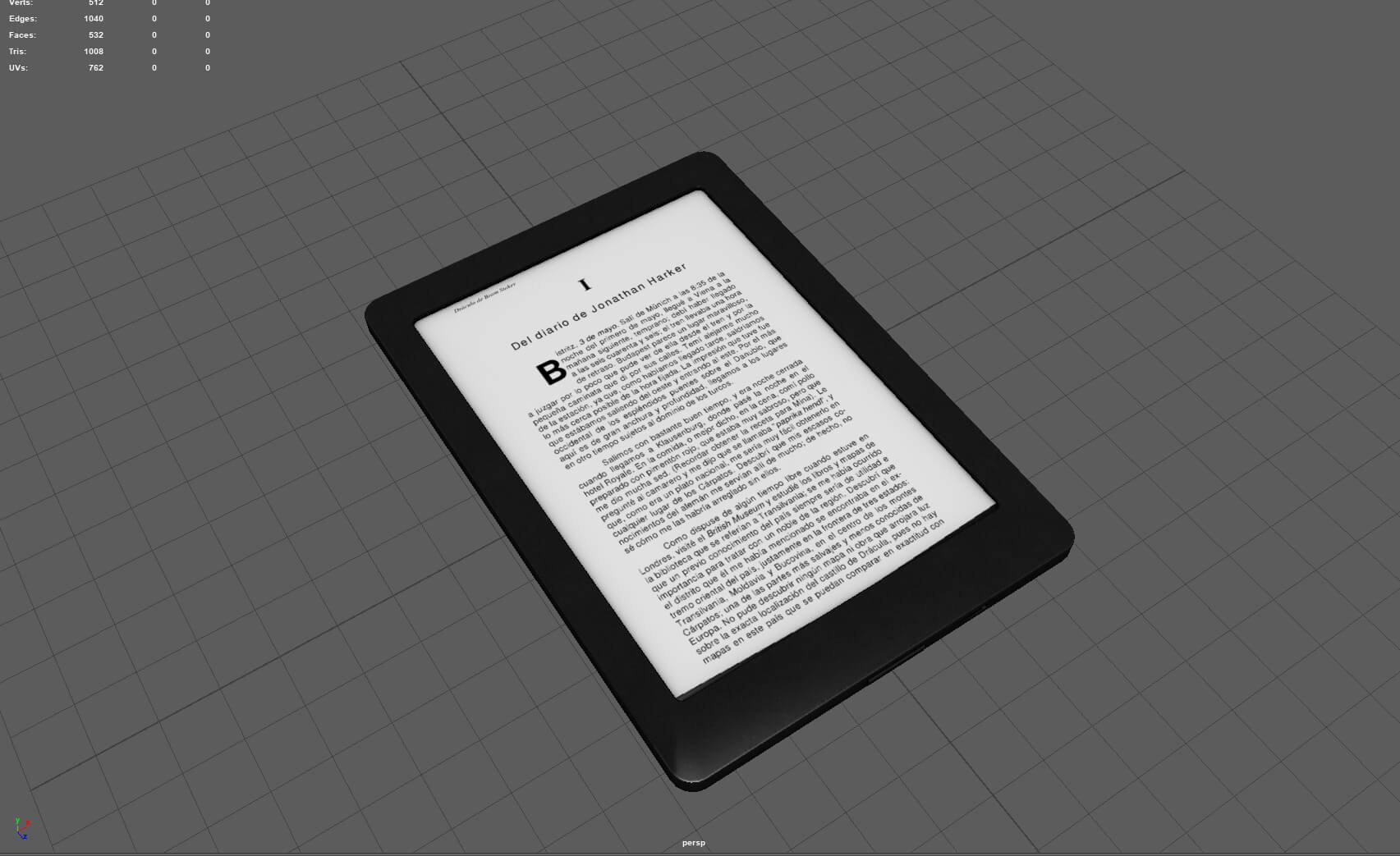 Ebook Reader - 3D Model by sanchiesp