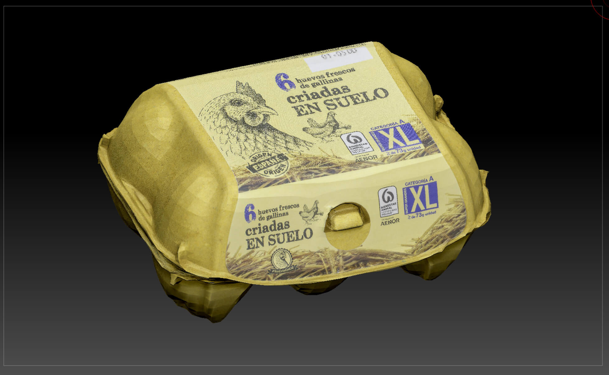 Half Dozen Egg Box - 3D Model by sanchiesp