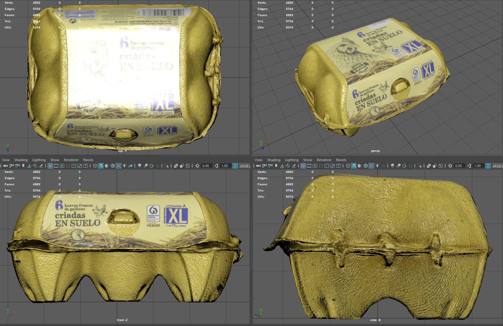 Half Dozen Egg Box - 3D Model by sanchiesp