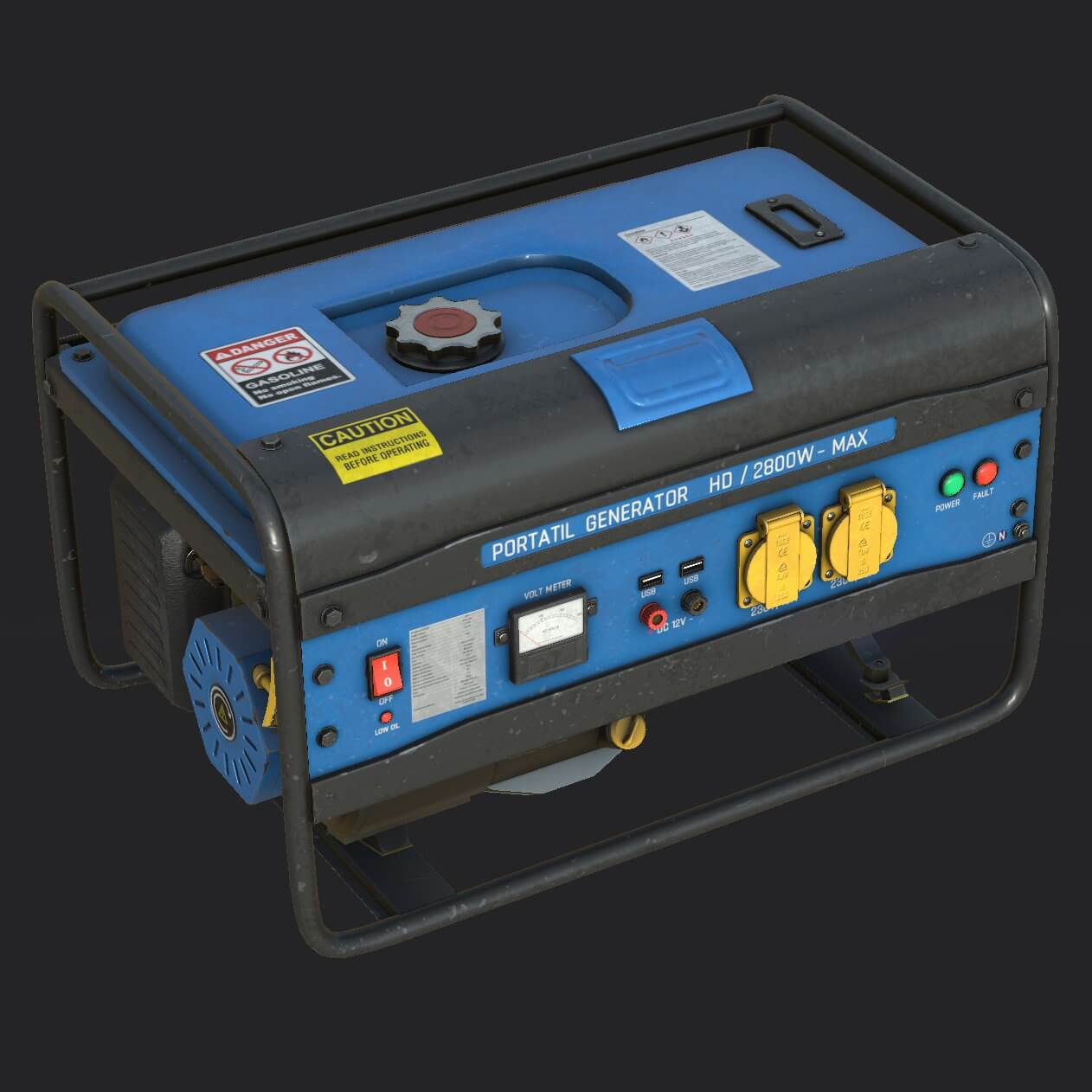 Electric Generator - 3D Model by sanchiesp