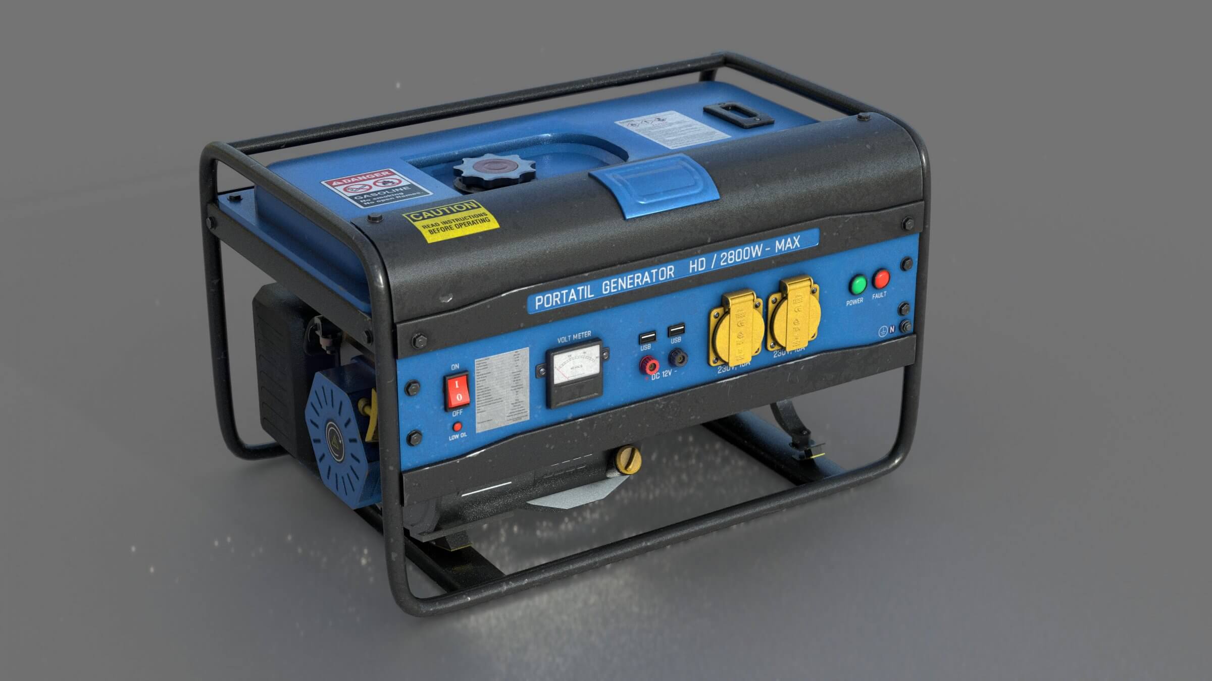 Electric Generator - 3D Model by sanchiesp