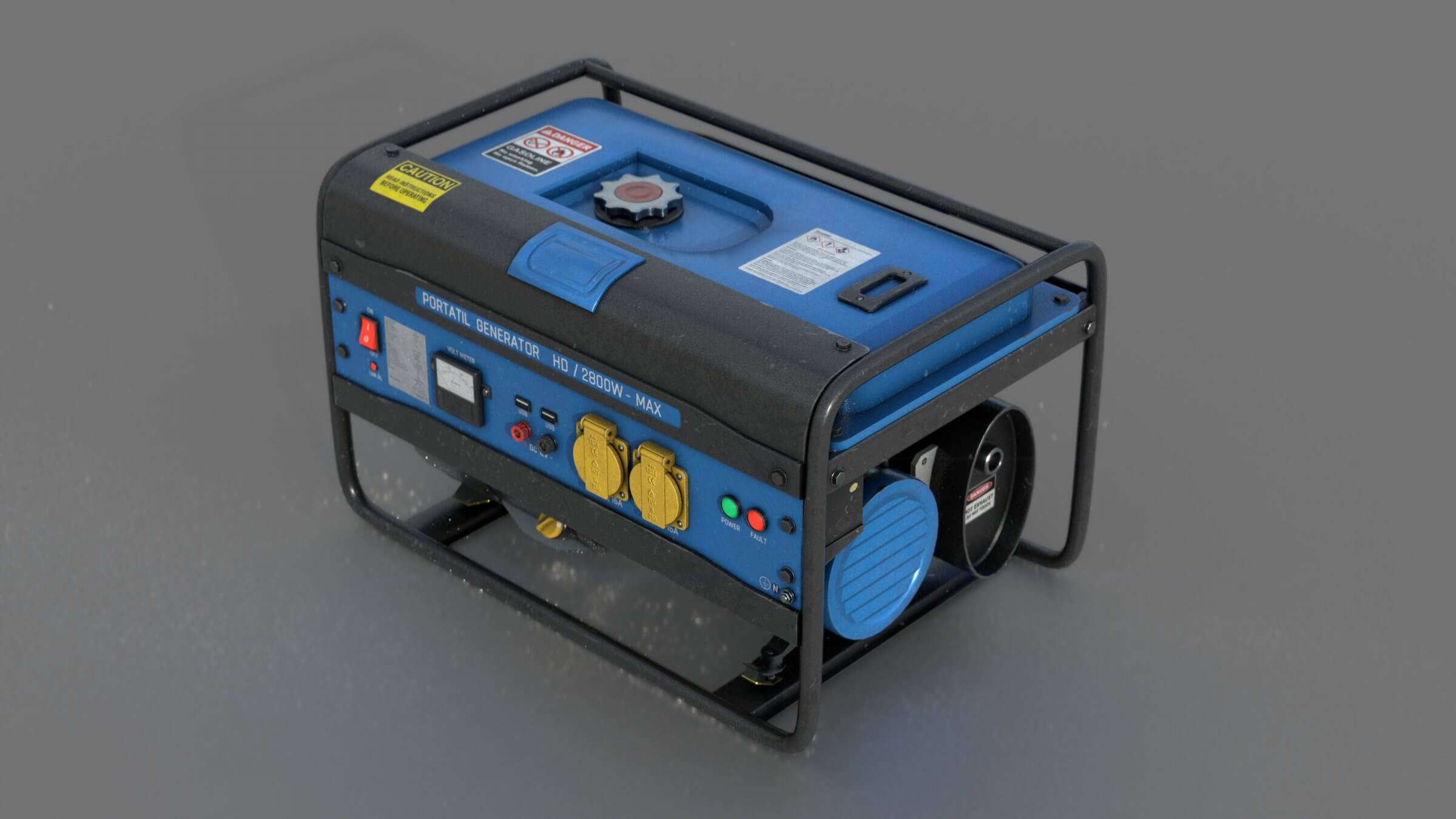 Electric Generator - 3D Model by sanchiesp