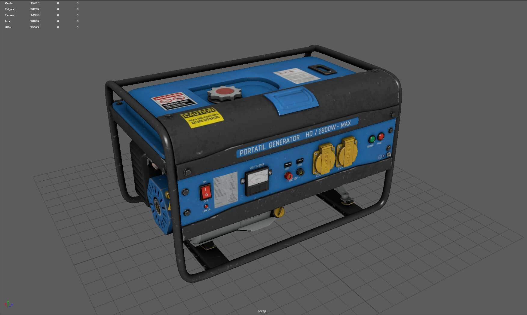 Electric Generator - 3D Model by sanchiesp