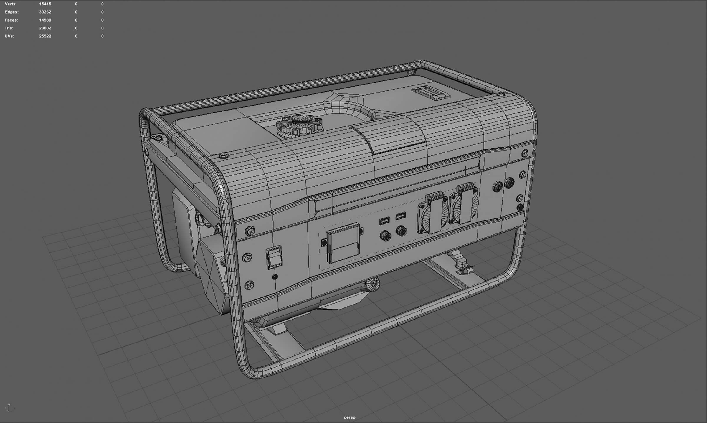 Electric Generator - 3D Model by sanchiesp