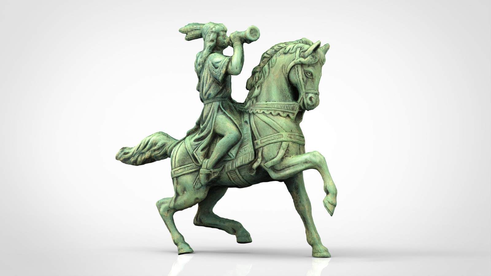 Equestrian Statue - 3D Model by sanchiesp