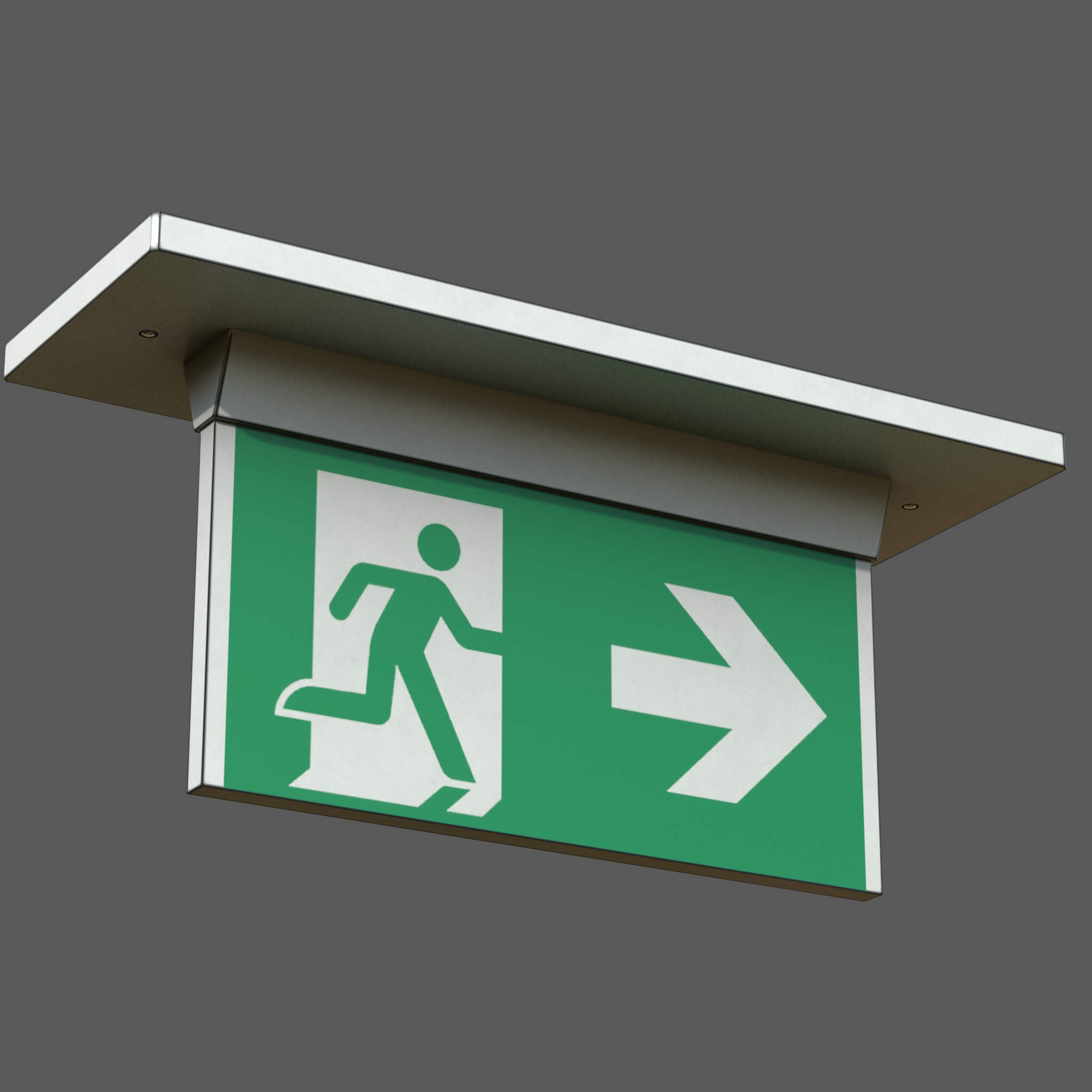 Exit Emergency Sign - 3D Model by sanchiesp