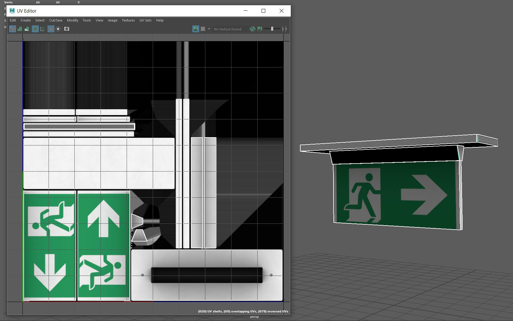 Exit Emergency Sign - 3D Model by sanchiesp