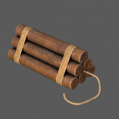 Explosive Charge – Realistic Tnt Dynamite Bundle - 3D Model by sanchiesp