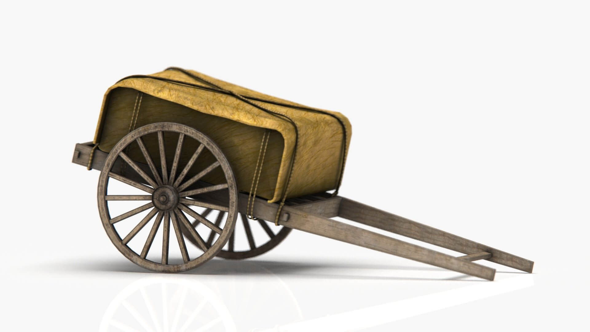 Feudal Japanese Cart - 3D Model by sanchiesp