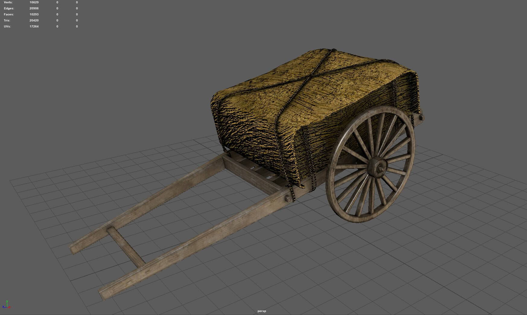 Feudal Japanese Cart - 3D Model by sanchiesp