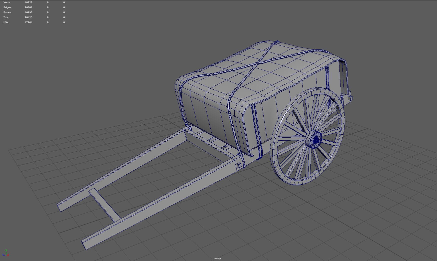 Feudal Japanese Cart - 3D Model by sanchiesp