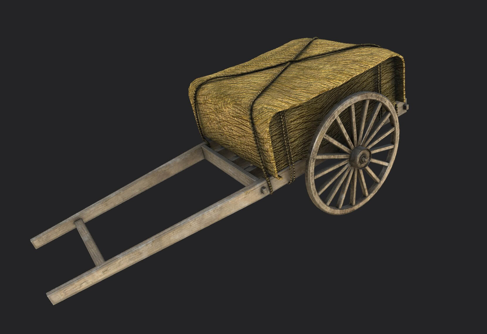 Feudal Japanese Cart - 3D Model by sanchiesp