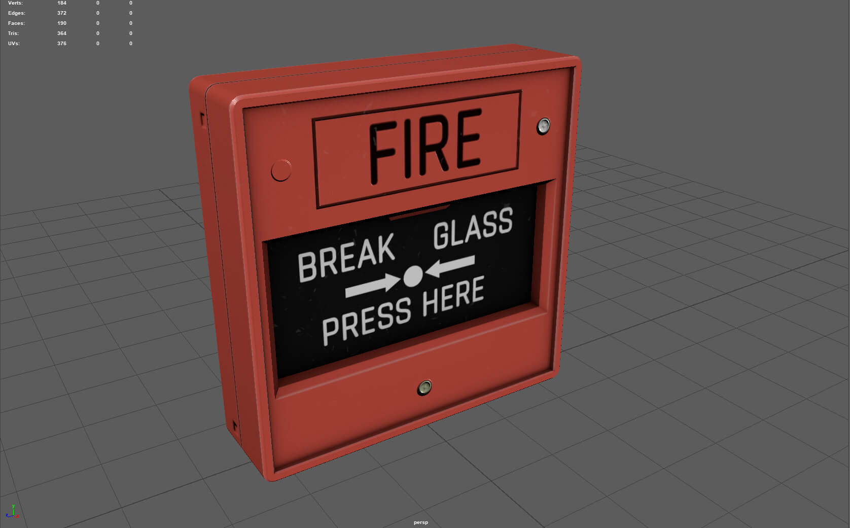 Fire Alarm Activation Device - 3D Model by sanchiesp