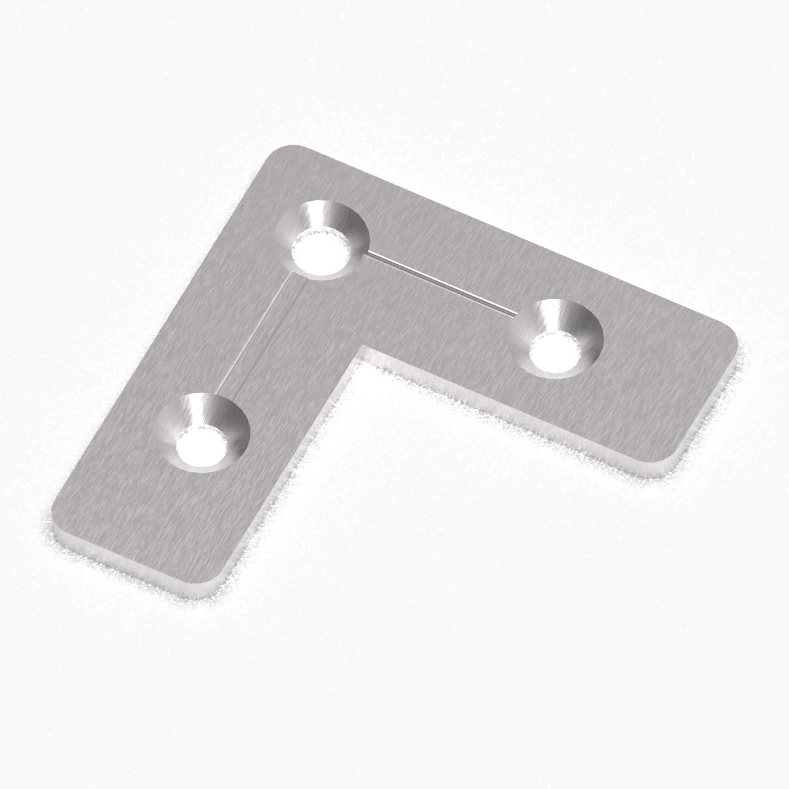 Flat L-Shaped Square 3D Model by sanchiesp