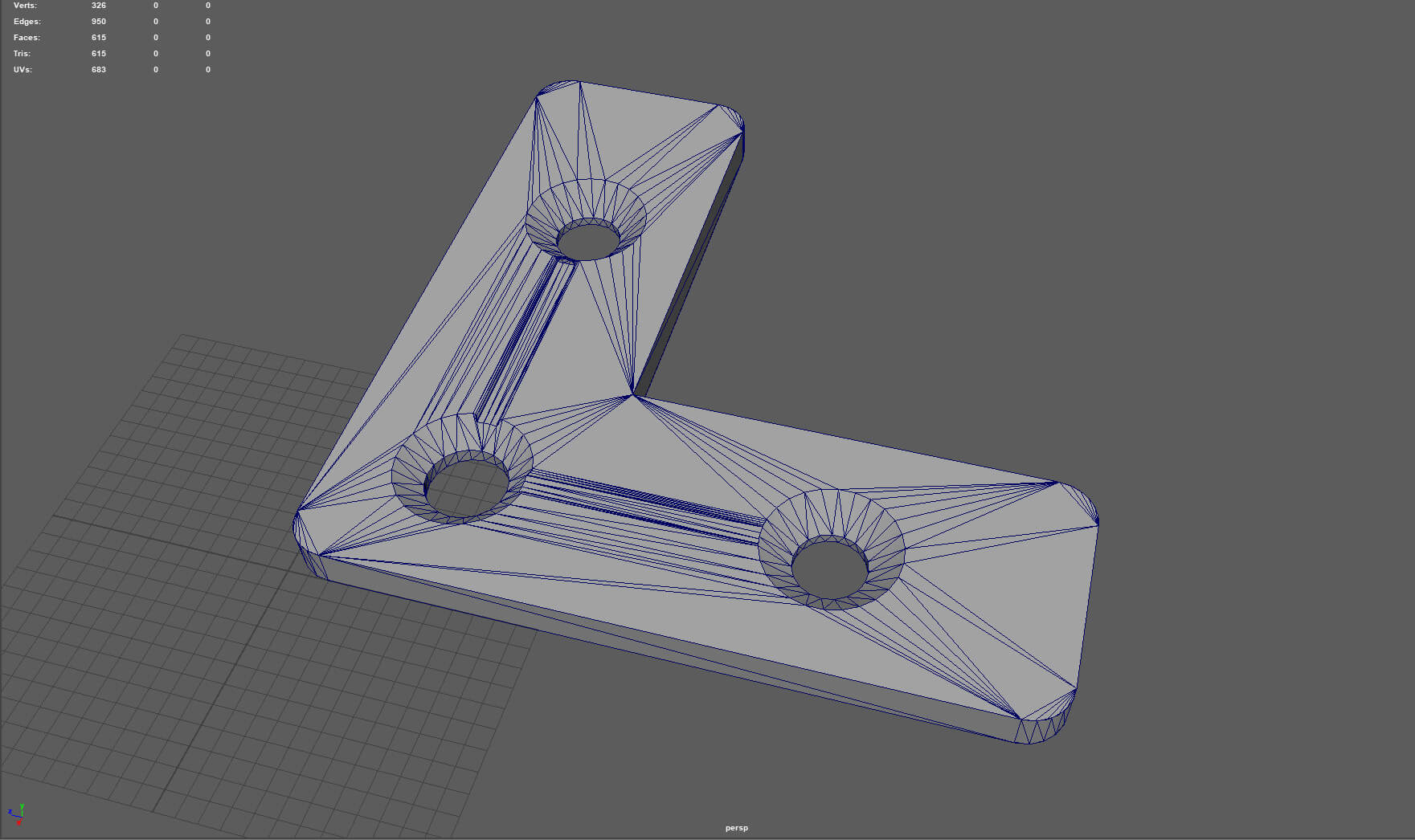 Flat L-Shaped Square 3D Model by sanchiesp
