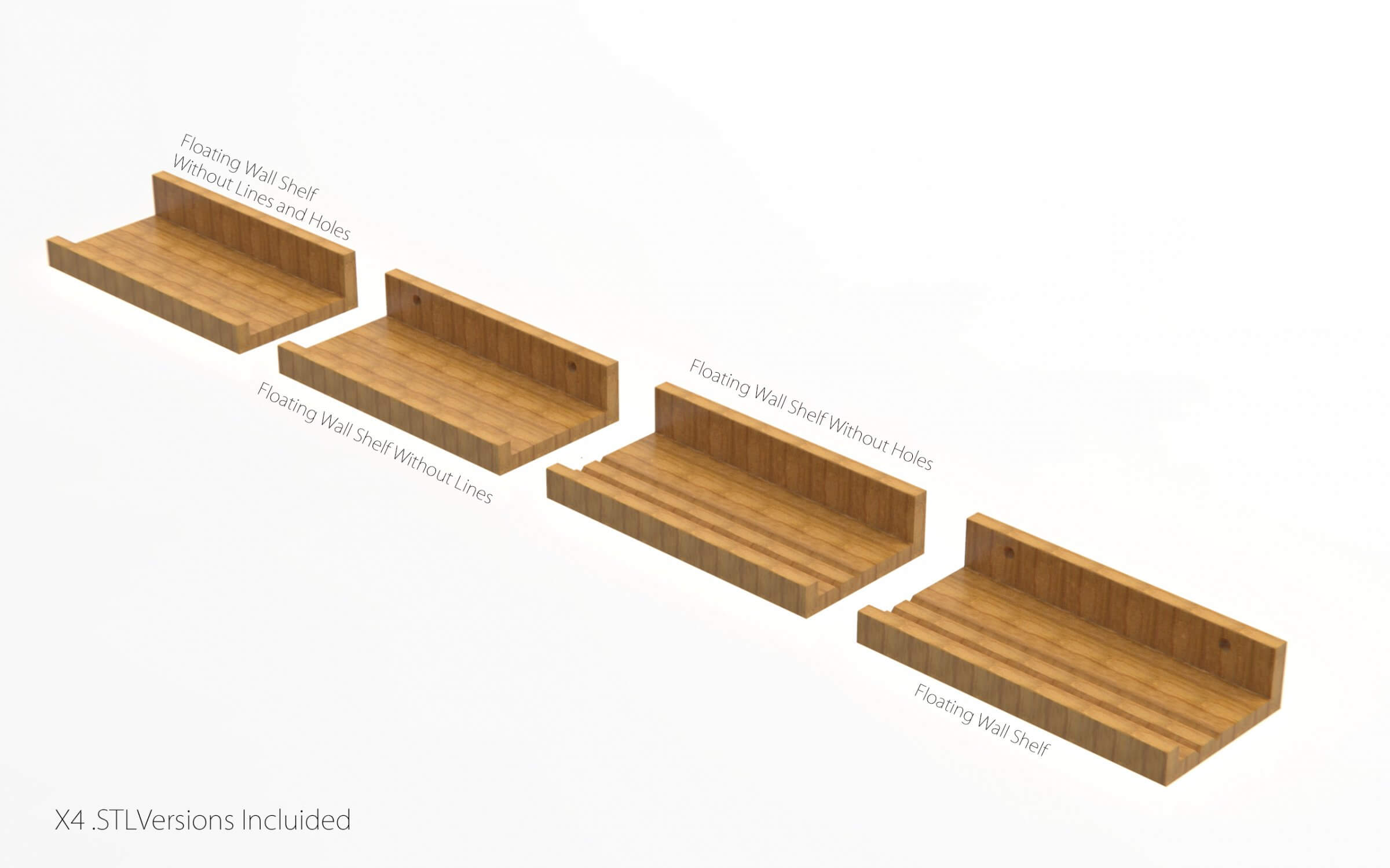 Floating Wall Shelf - 3D Model by sanchiesp