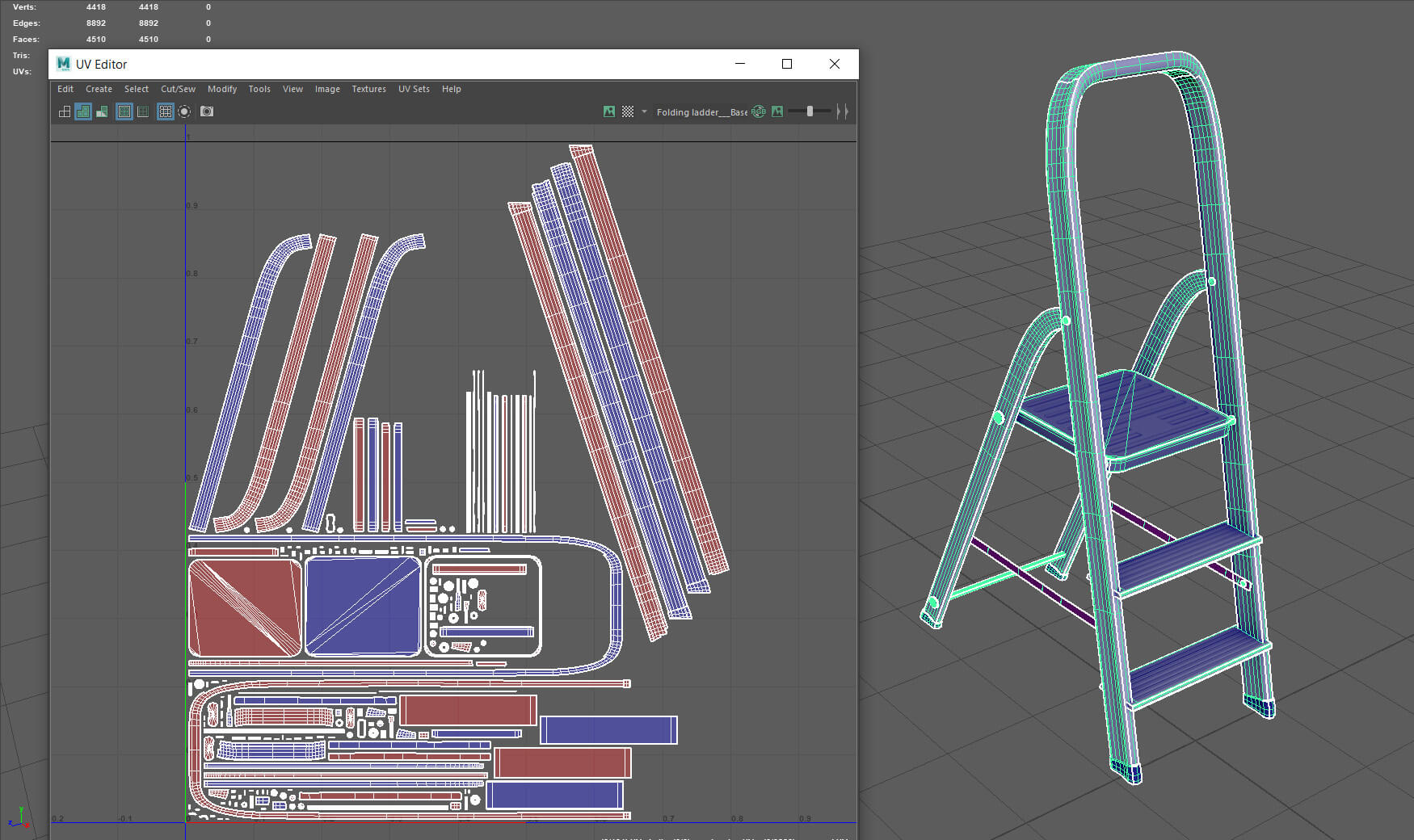 Folding Ladder - 3D Model by sanchiesp