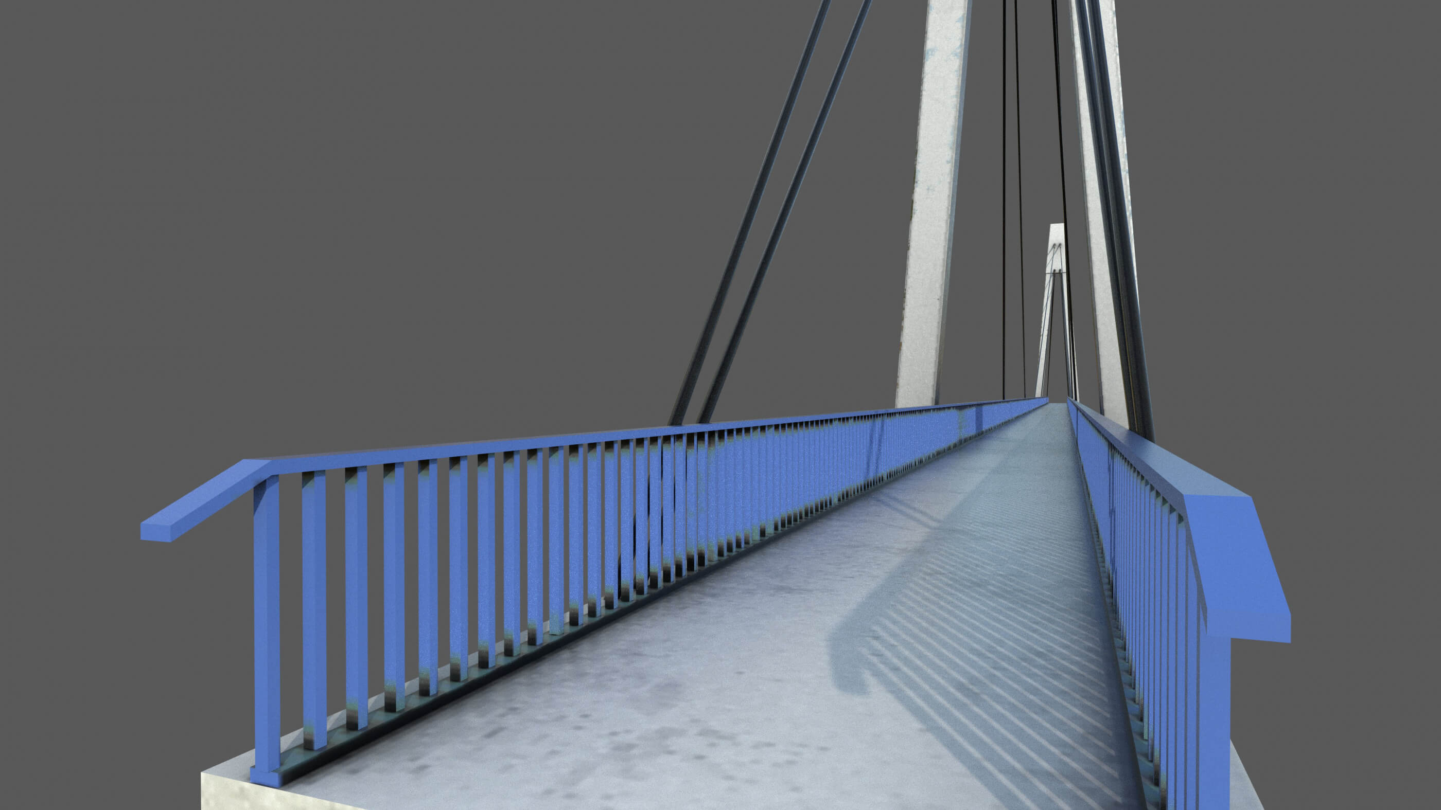 Footbridge low poly - 3D Model by sanchiesp