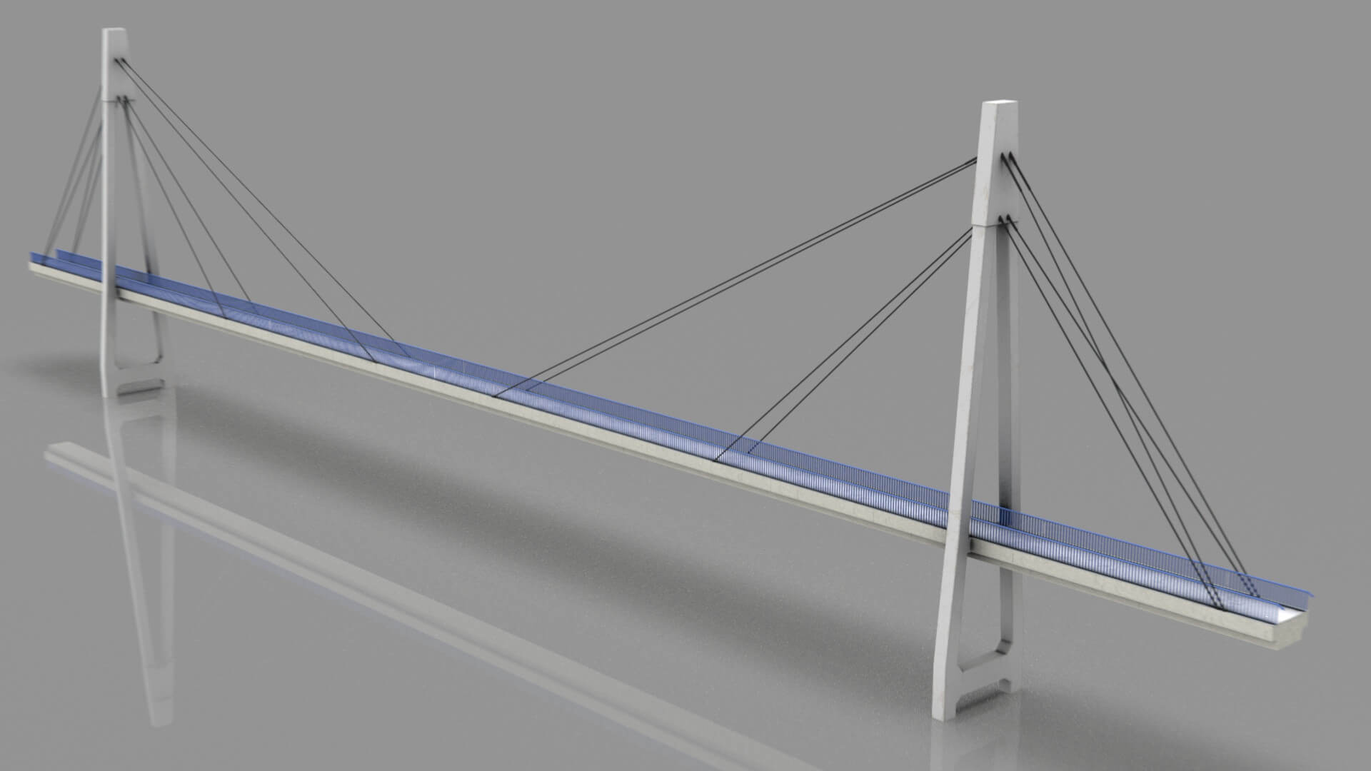 Footbridge low poly - 3D Model by sanchiesp