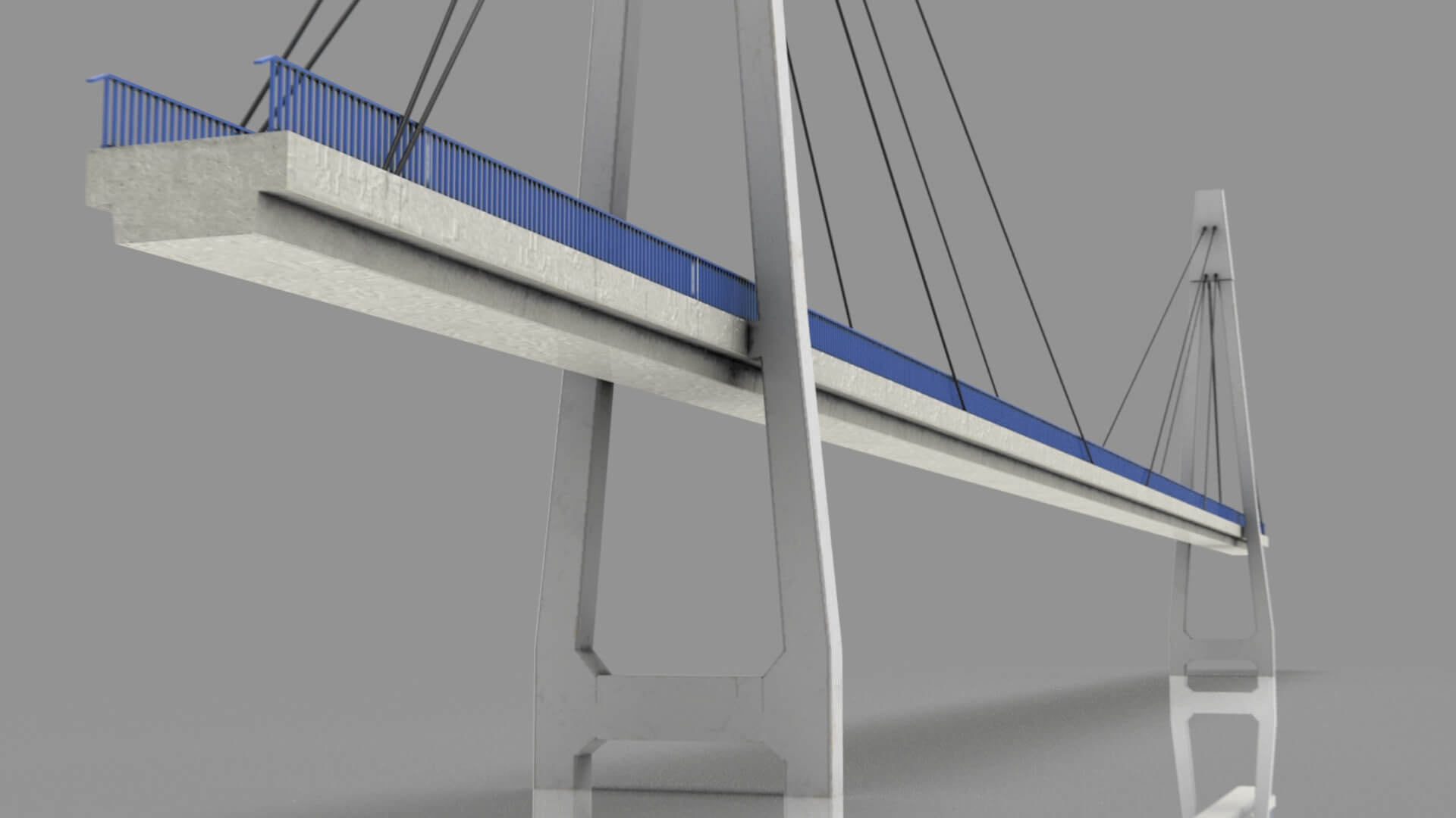Footbridge low poly - 3D Model by sanchiesp