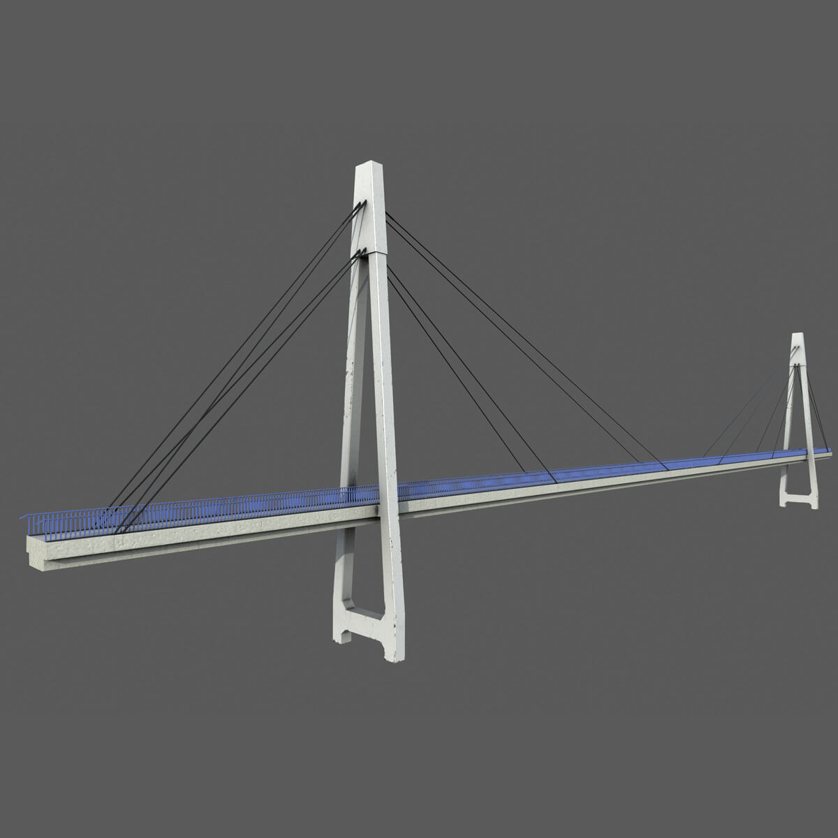Footbridge low poly - 3D Model by sanchiesp