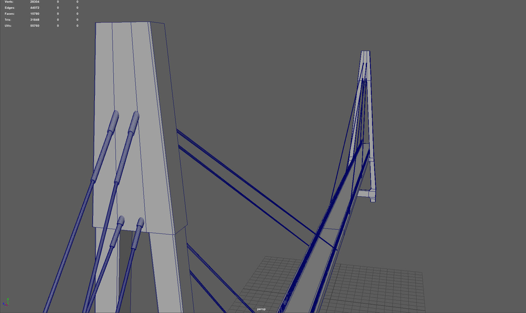 Footbridge low poly - 3D Model by sanchiesp