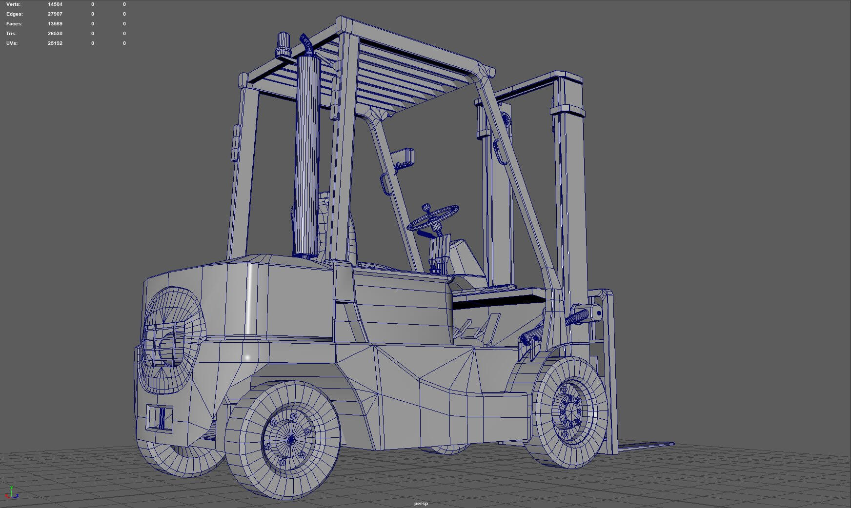 Forklift - 3D Model by sanchiesp