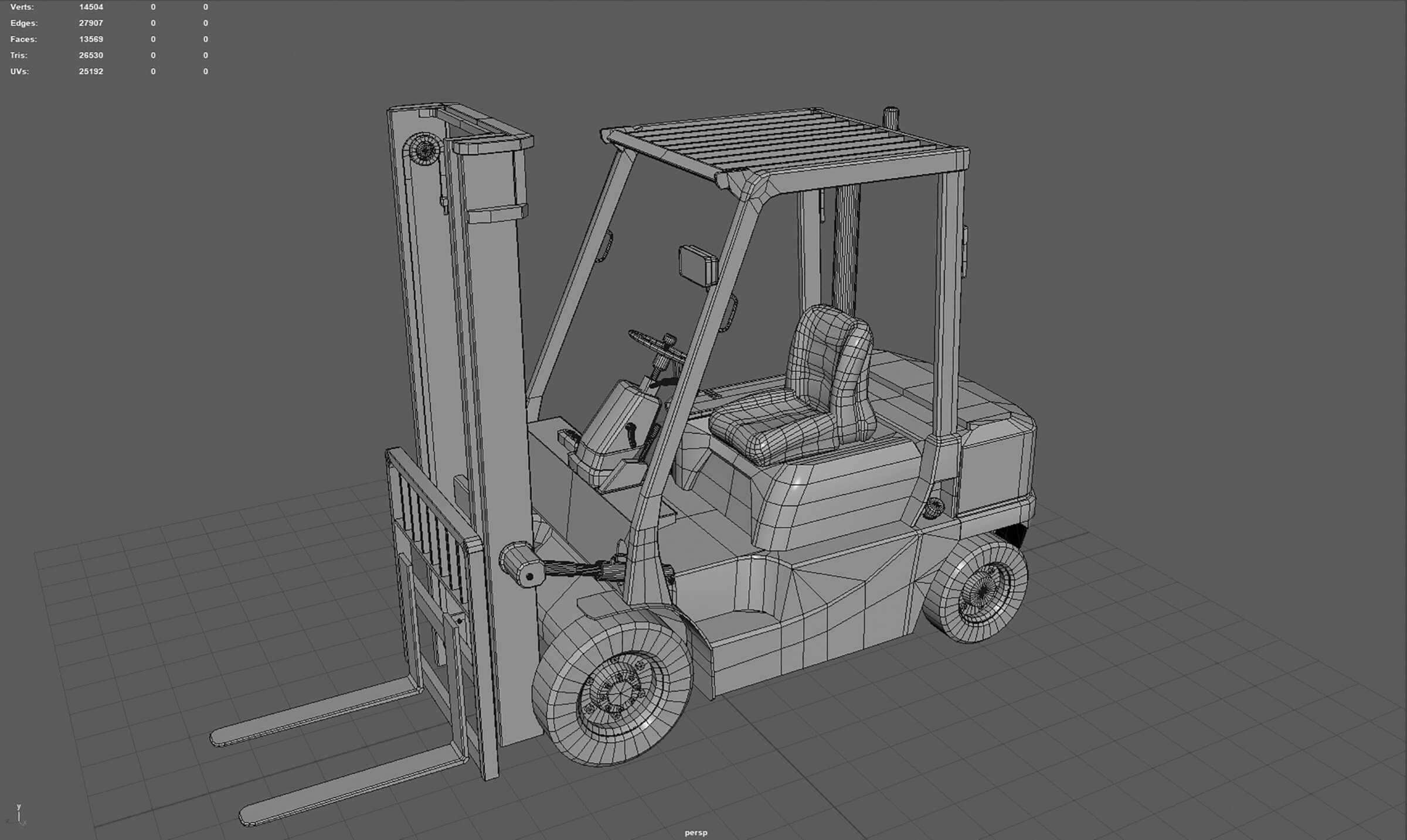 Forklift - 3D Model by sanchiesp