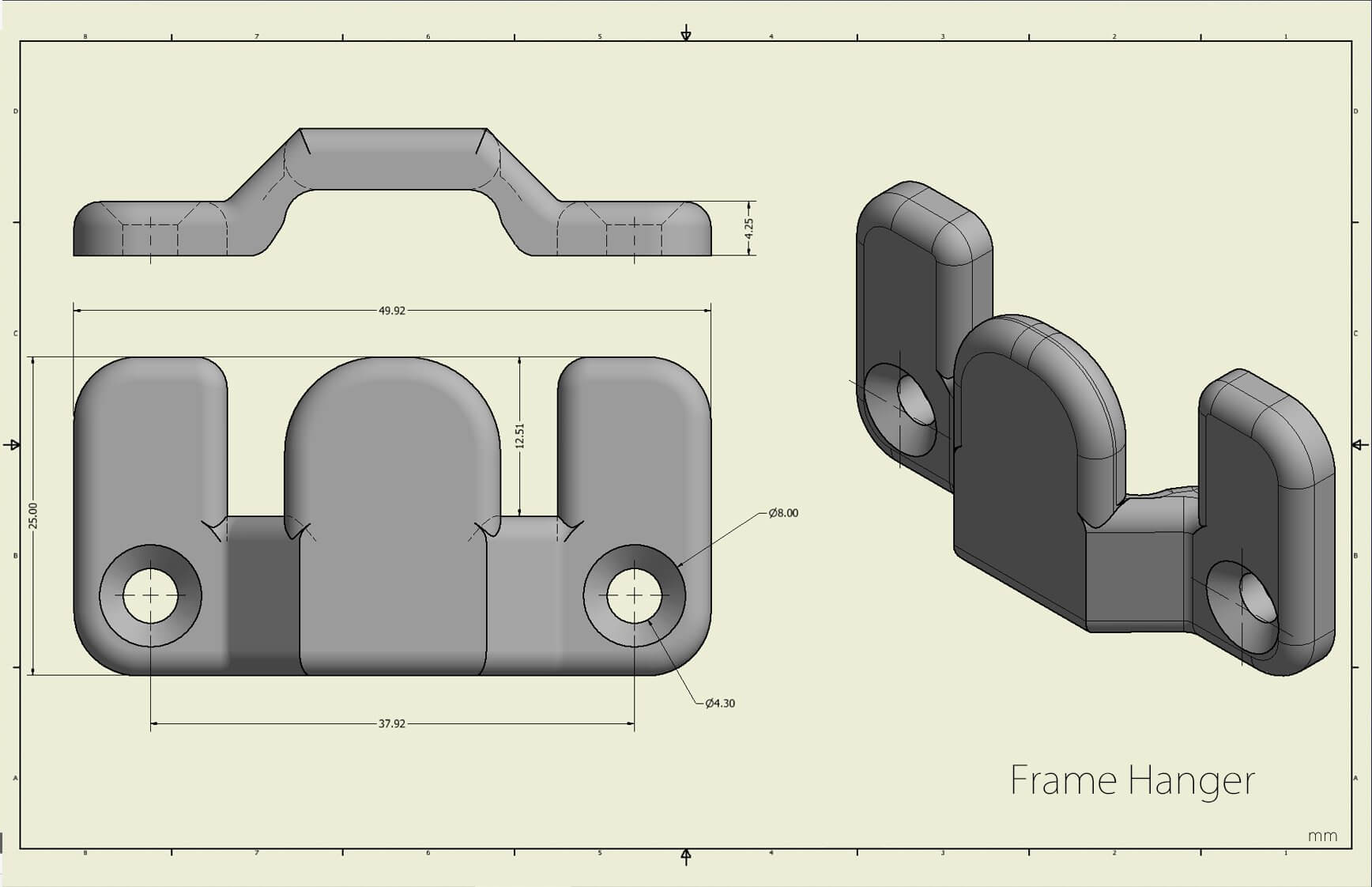 Frame Hanger - 3D Model by sanchiesp