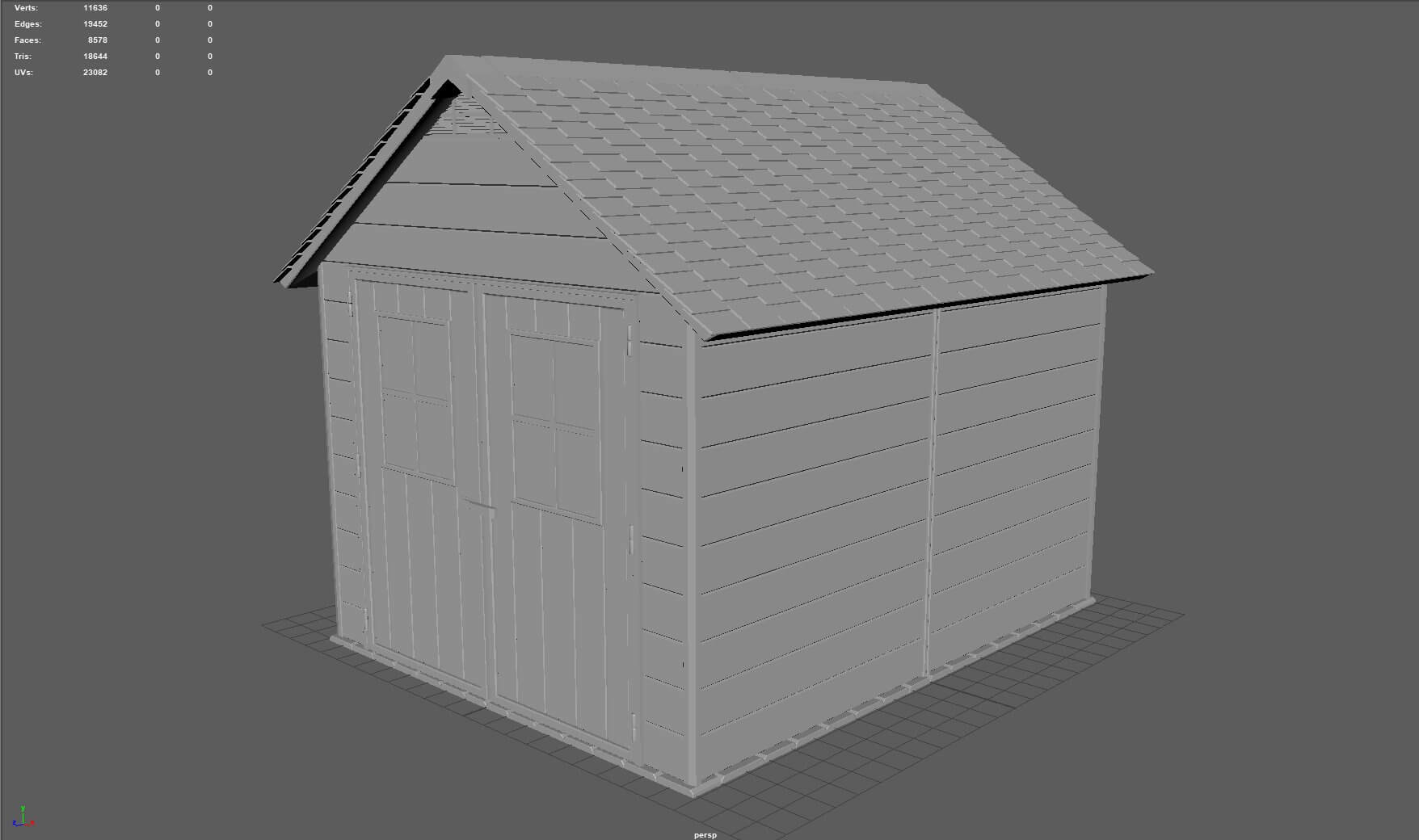 Garden Shed - 3D Model by sanchiesp