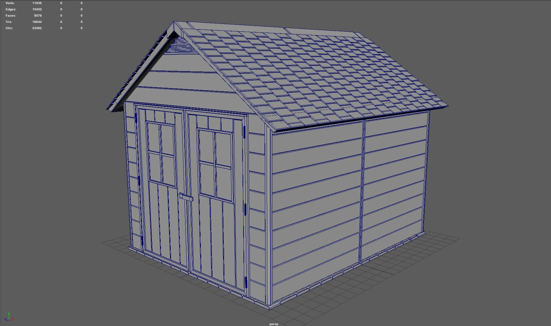 Garden Shed - 3D Model by sanchiesp