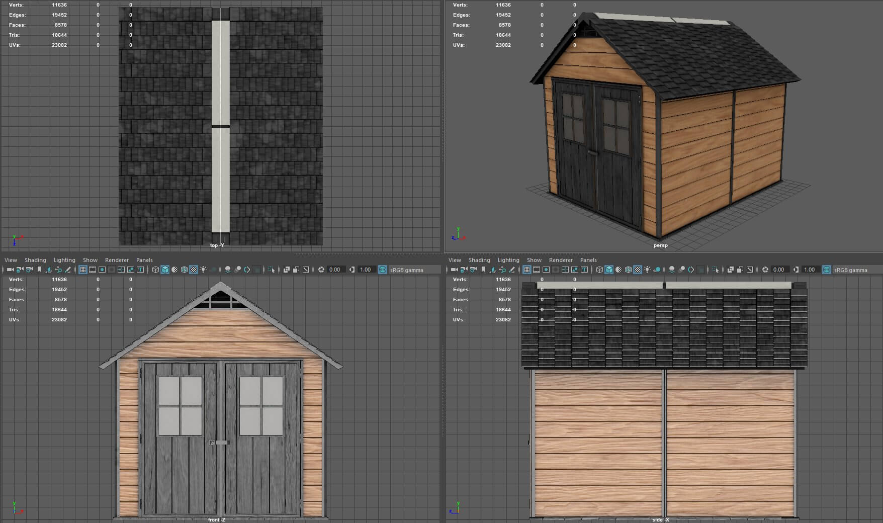 Garden Shed - 3D Model by sanchiesp