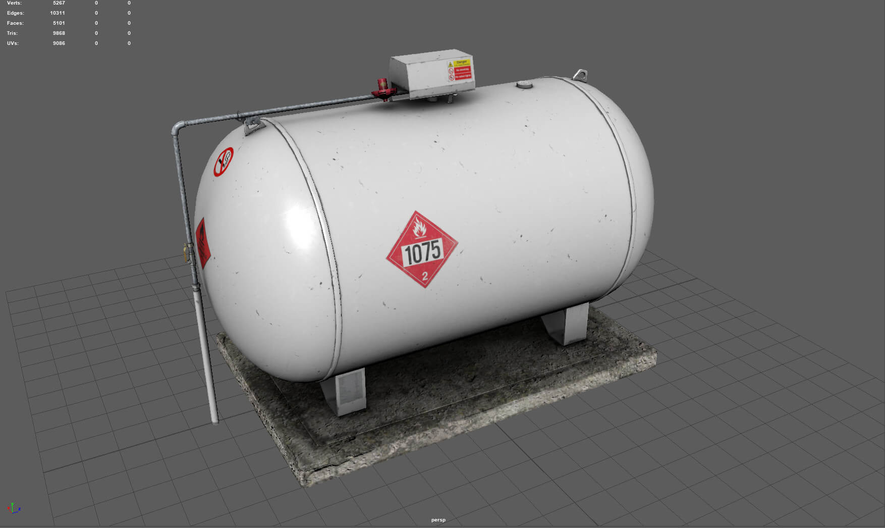 Gas Tank - 3D Model by sanchiesp