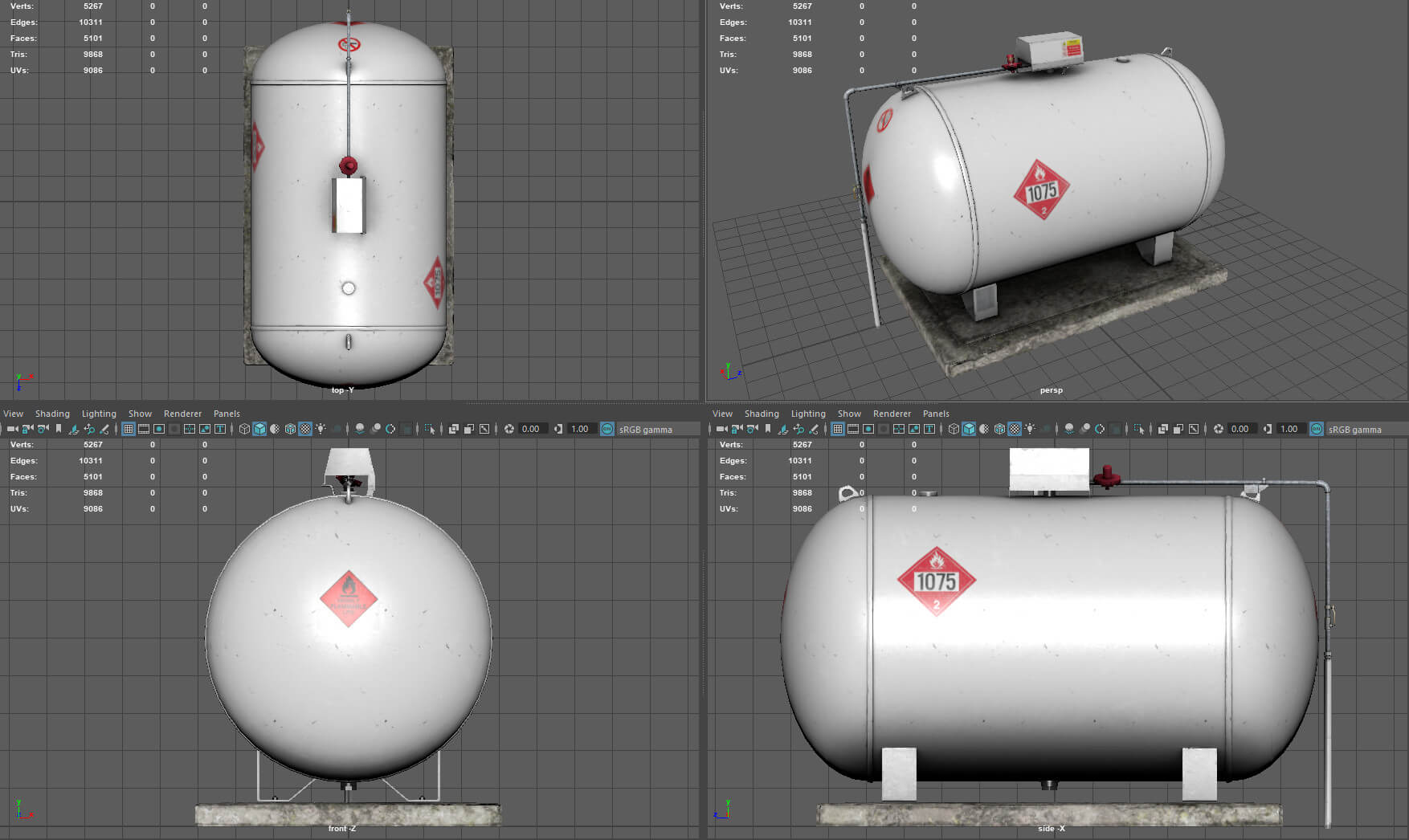 Gas Tank - 3D Model by sanchiesp