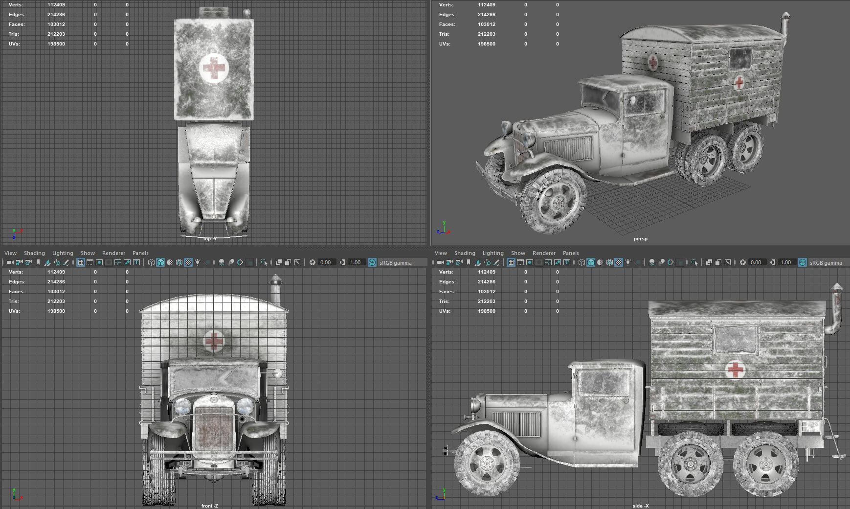 GAZ-AAA with Shelter 3D Model by sanchiesp