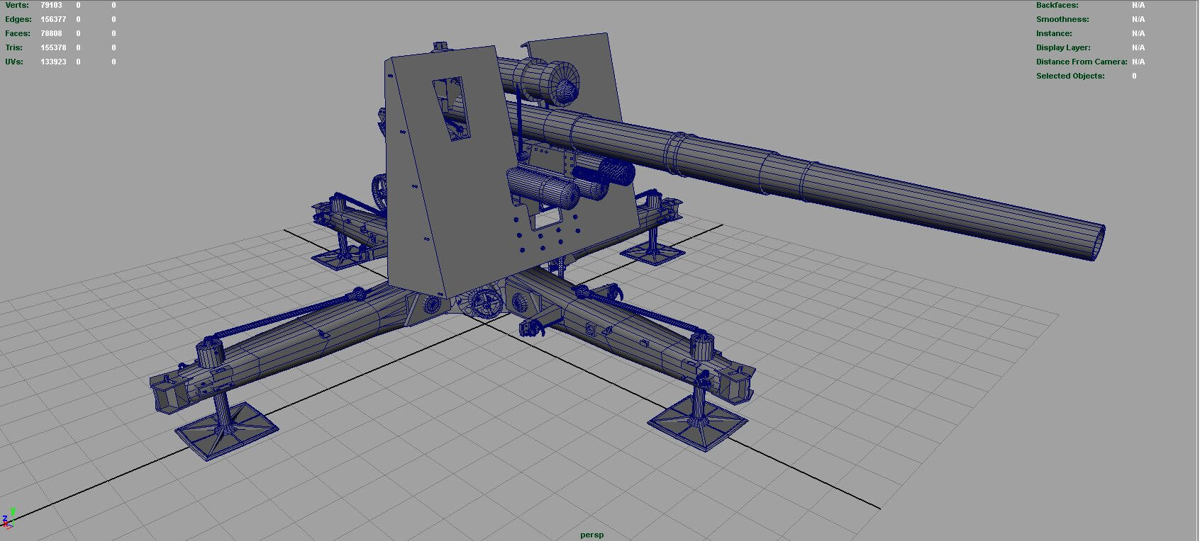 German Flak 36 88mm - 3D Model by sanchiesp