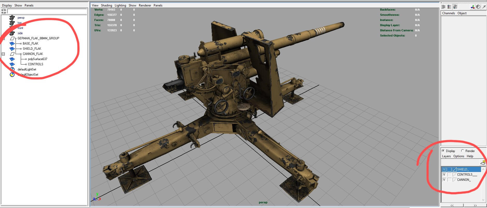 German Flak 36 88mm - 3D Model by sanchiesp