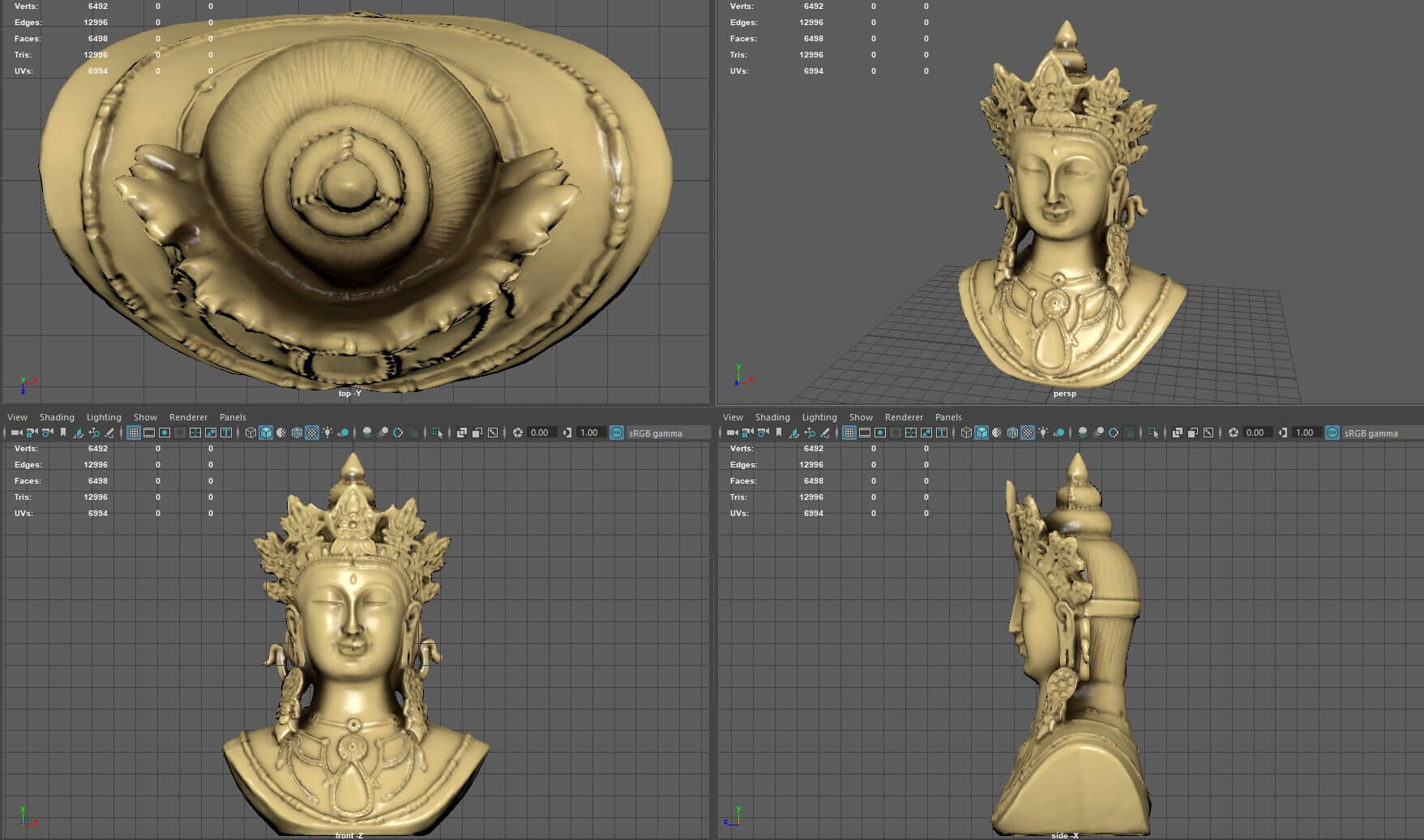 Goddess Tara - 3D Model by sanchiesp