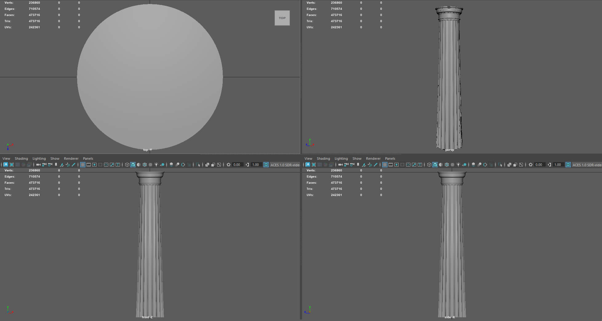 Greek Doric Column – Real-Scale 3D Printable Model by sanchiesp