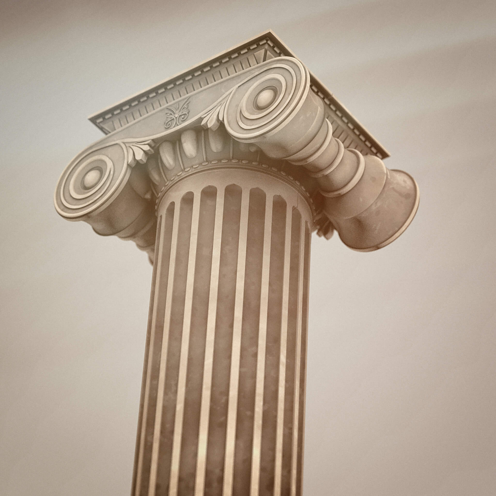 Greek Ionic Full Column - 3D Model by sanchiesp