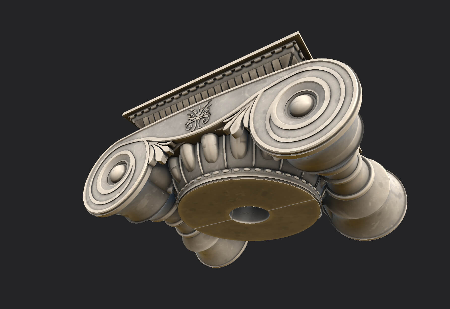Greek Ionic Full Column - 3D Model by sanchiesp