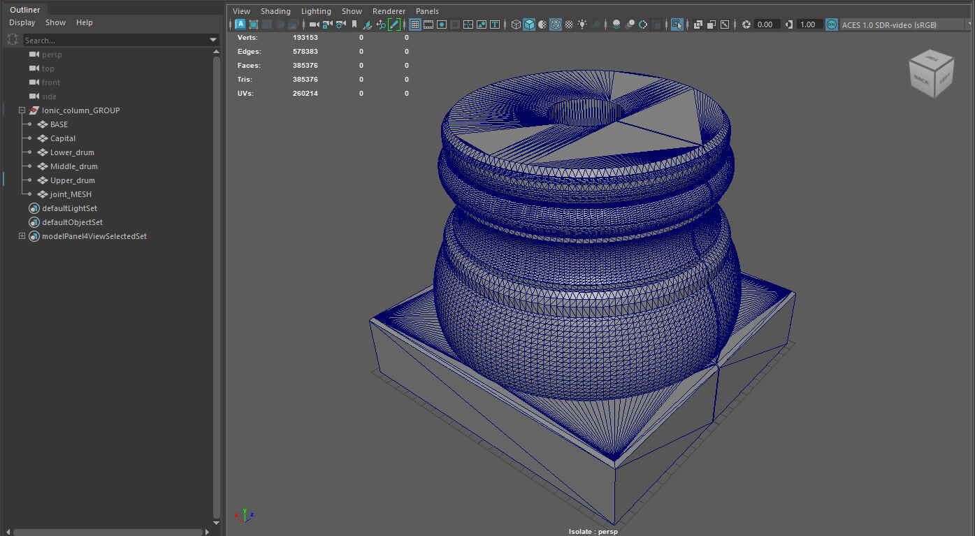 Greek Ionic Full Column - 3D Model by sanchiesp