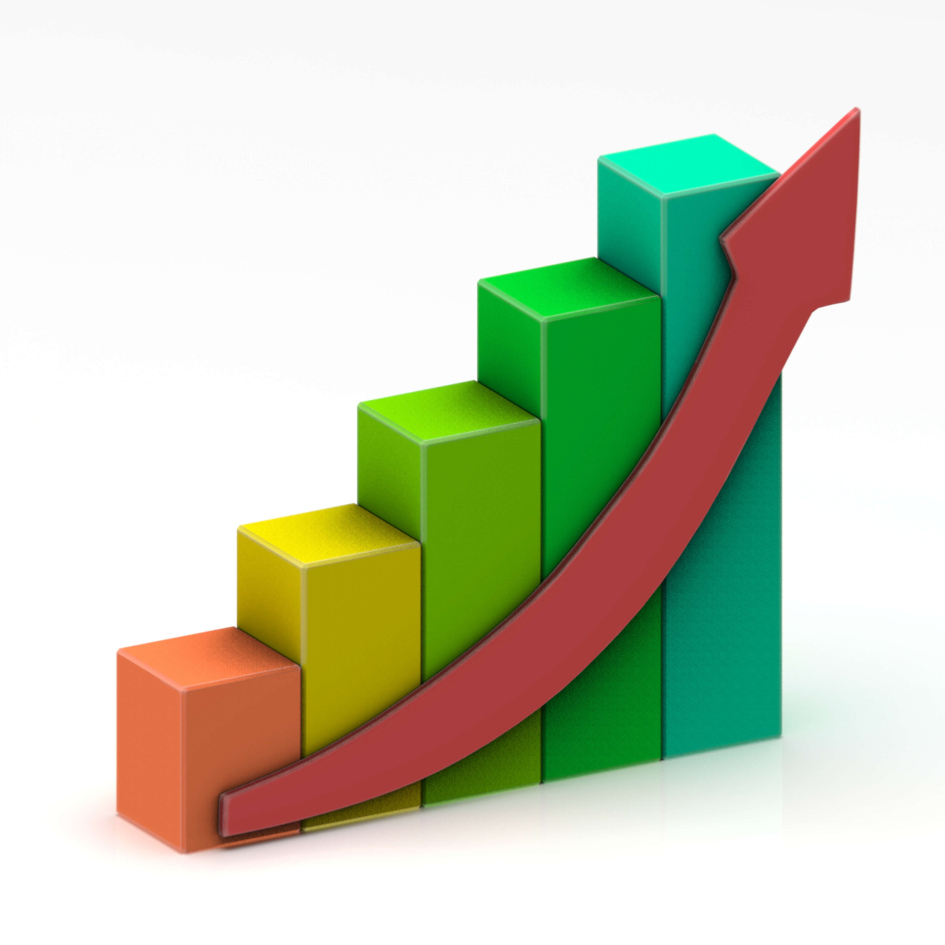 Growing Bar Chart With Arrow - 3D Model by sanchiesp